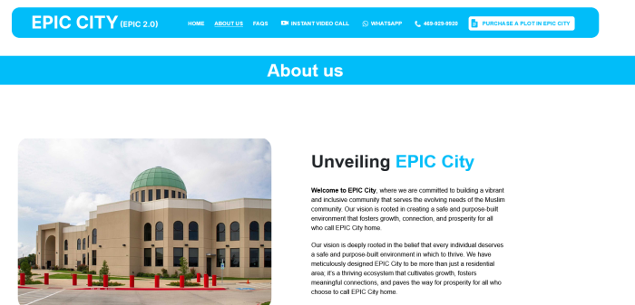 Proposed 400-acre development by Texas EPIC mosque scrubs website ...